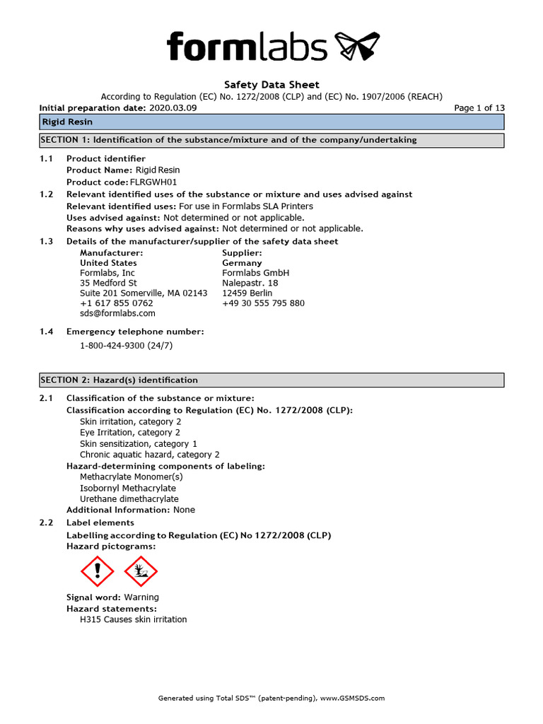 1801048-SDS-ENEU-0 | PDF | Dangerous Goods | Waste