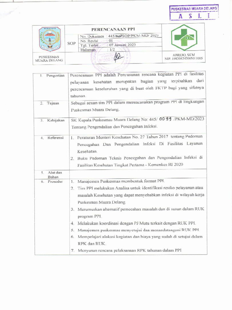 SOP Perencanaan PPI | PDF