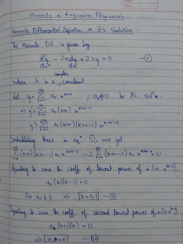 Unit 4 Hermite & Laguerre Polynomials | PDF