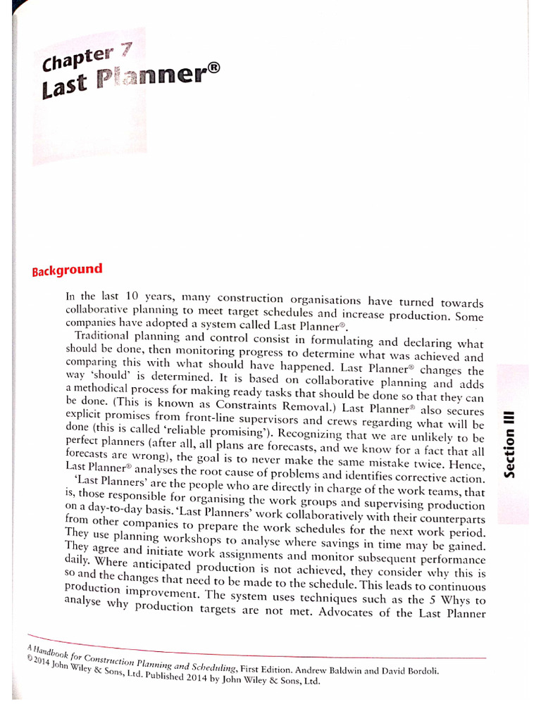 Last Planner System | PDF