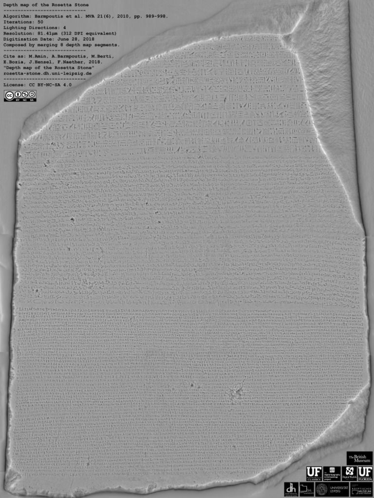 Depthmap of Rosetta Stone PDF | PDF