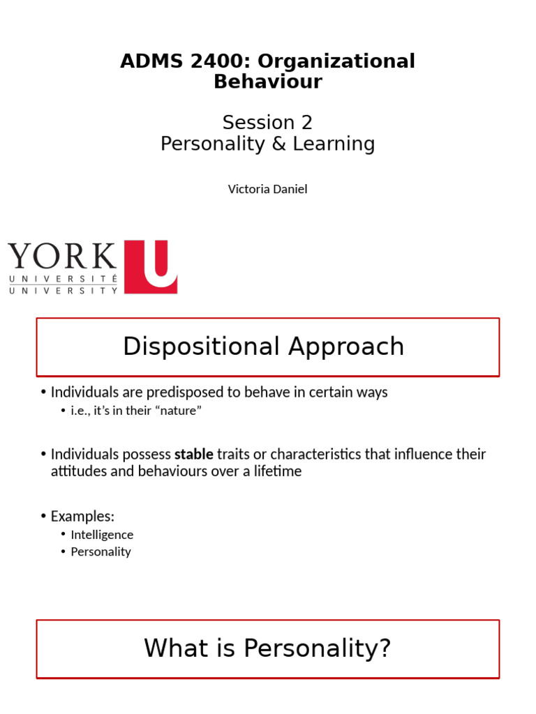 ADMS 2400 OB - Session 2 - Eclass | PDF | Reinforcement | Behavior