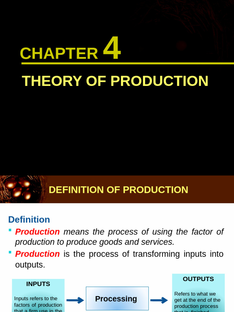 Chapter 4 (Theory of Prod) - DEVIGA | PDF | Production Function | Average Cost