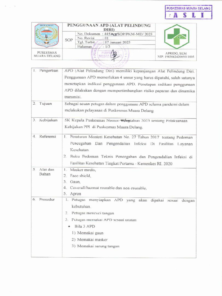 Sop Apd | PDF