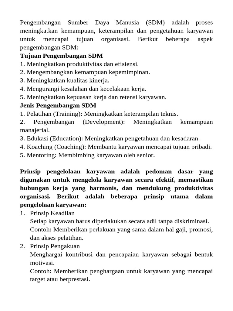 Strategi Pengembangan SDM Efektif | PDF