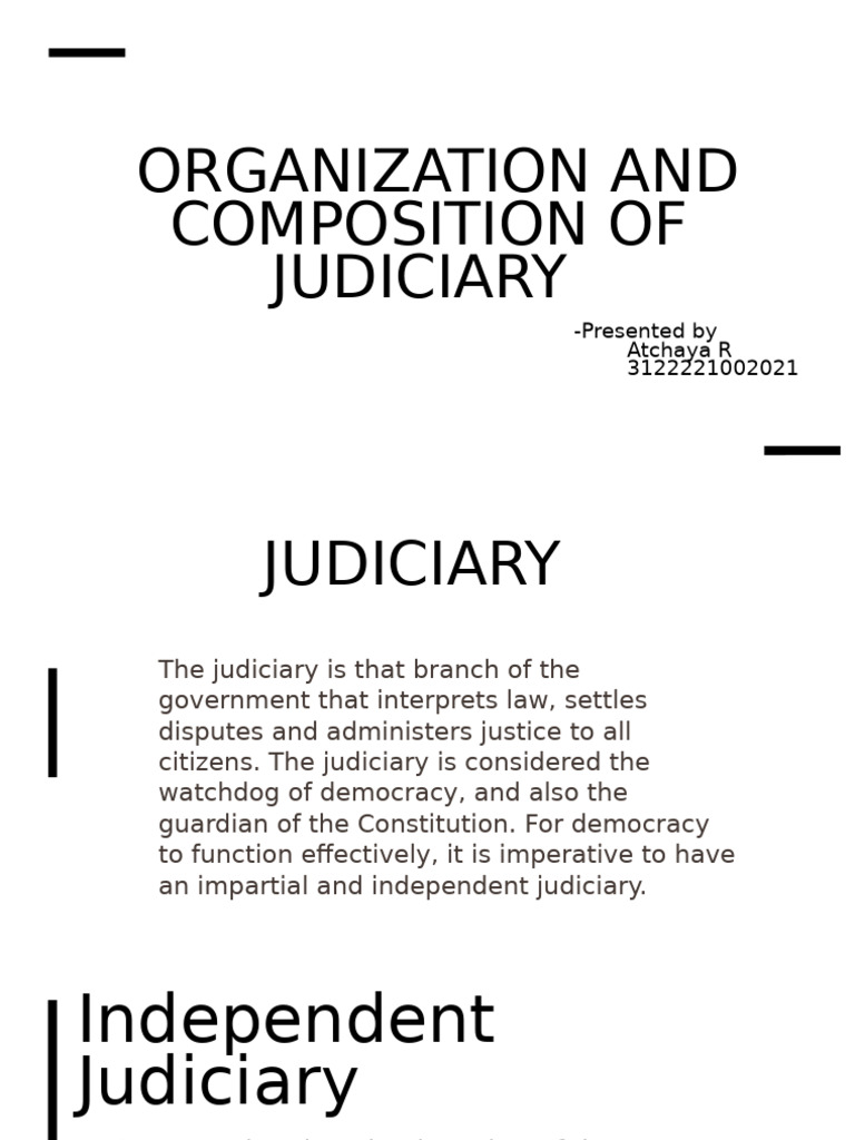 Structure and Role of the Judiciary | PDF