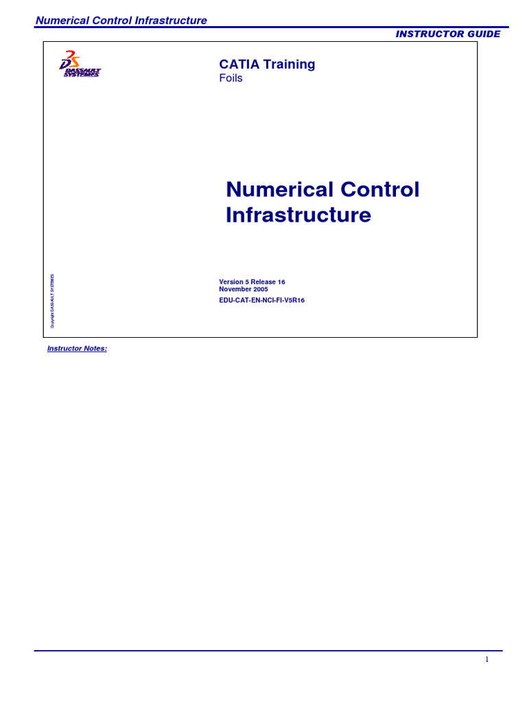 EDU CAT EN NCI FI V5R16 Toprint | PDF | Numerical Control | Machine Tool