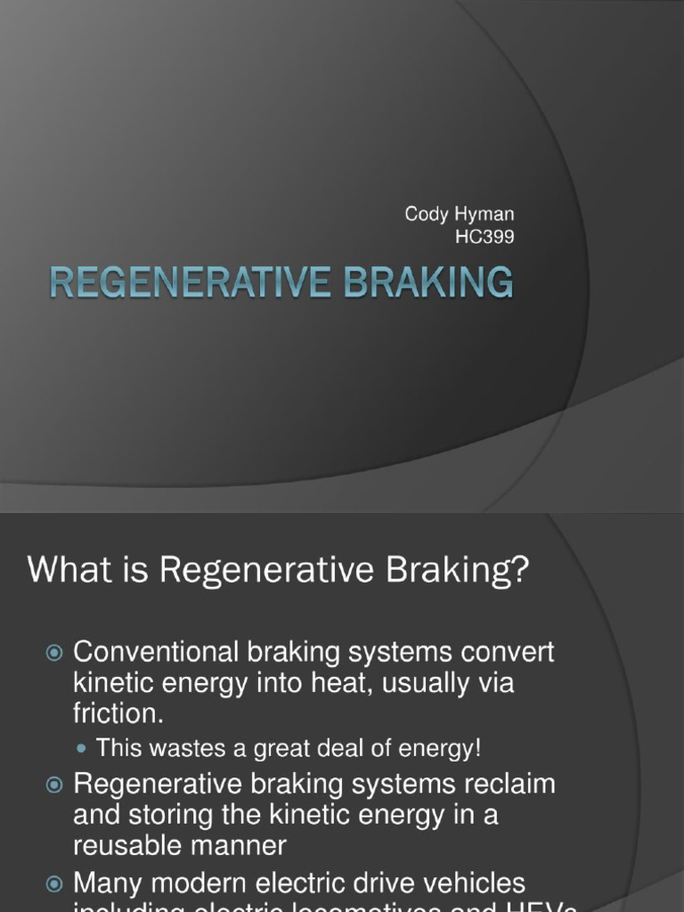 Regenerative braking system | PDF