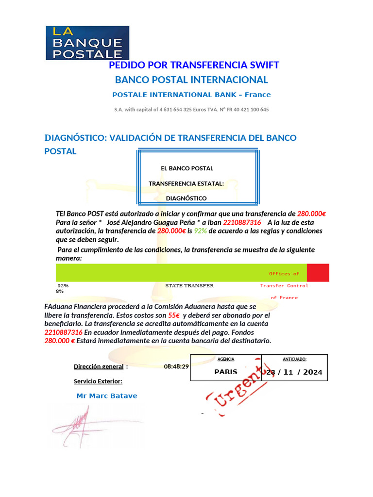 Virement Express de Samuel Espagnol Original LLL | PDF
