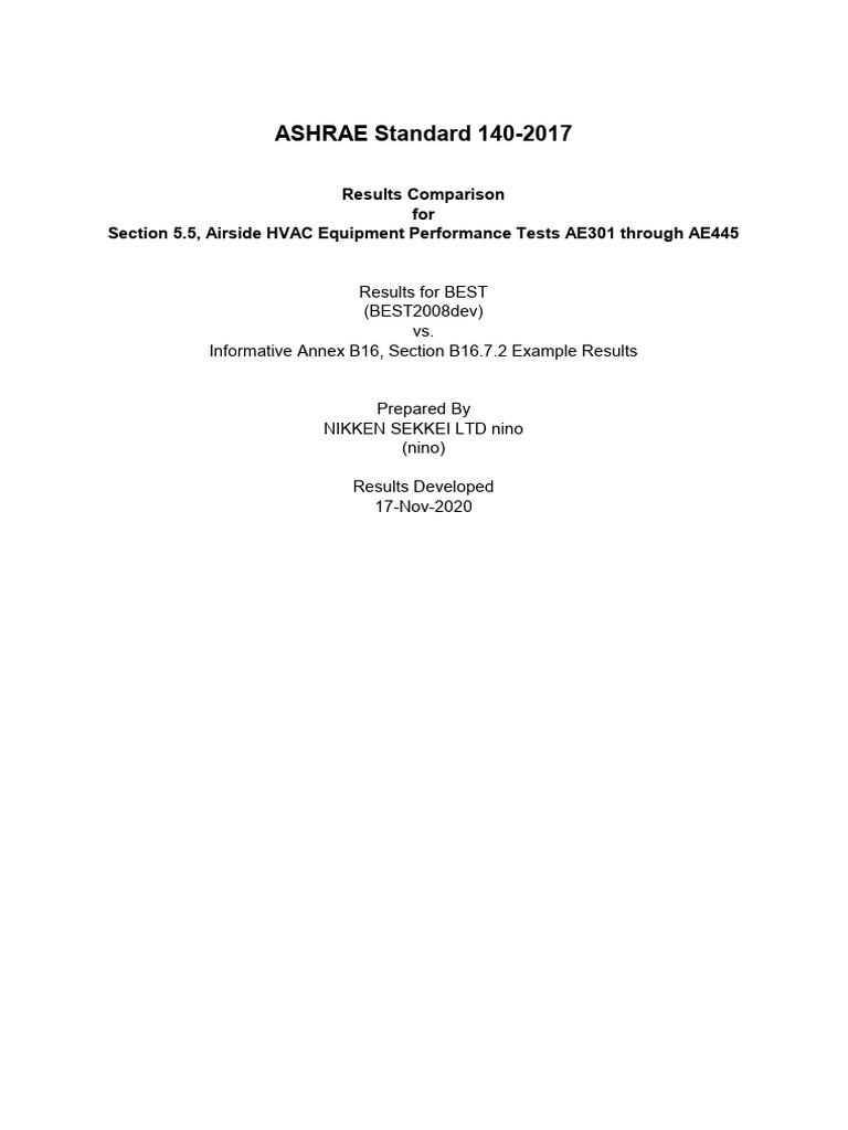 Annex ASHRAE Standard 140 | PDF | Latent Heat | Humidity