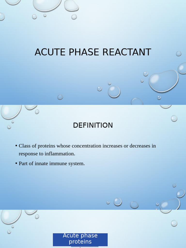 Acute Phase Reactant-1 | PDF