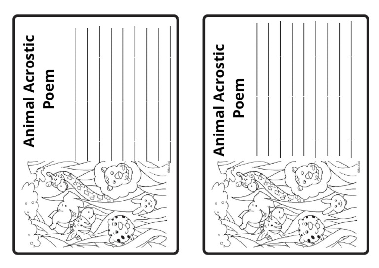 Animal Acrostic Poem (1) | PDF