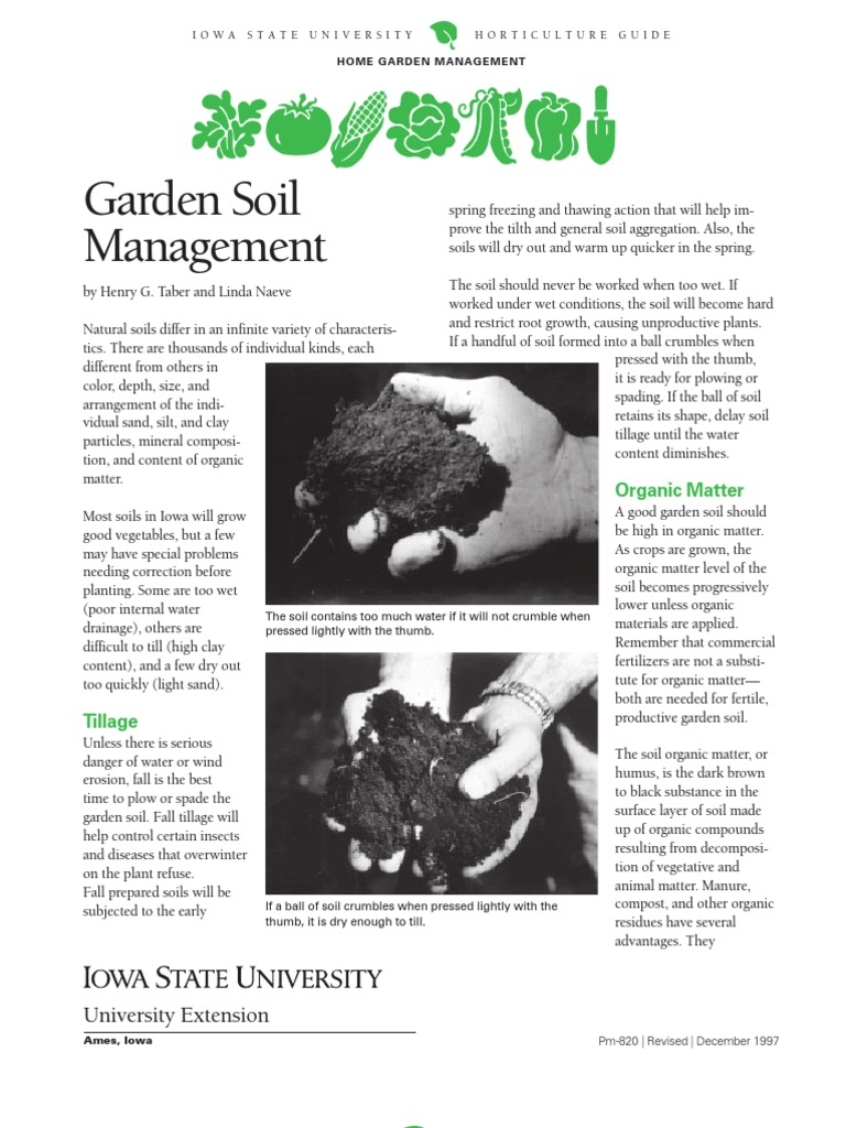Garden Soil Management | PDF | Manure | Fertilizer
