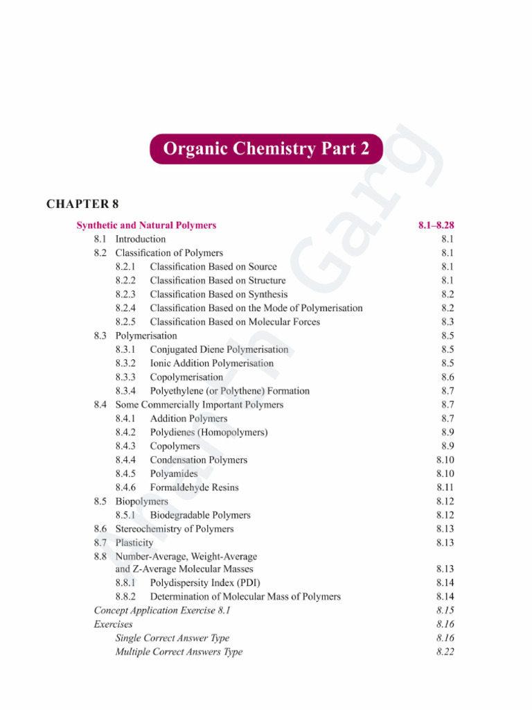 Synthetic and Natural Polymers Chapter | PDF