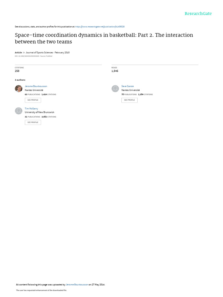 2010 Bourbousson JSS Part2 | PDF | Data | Sequence