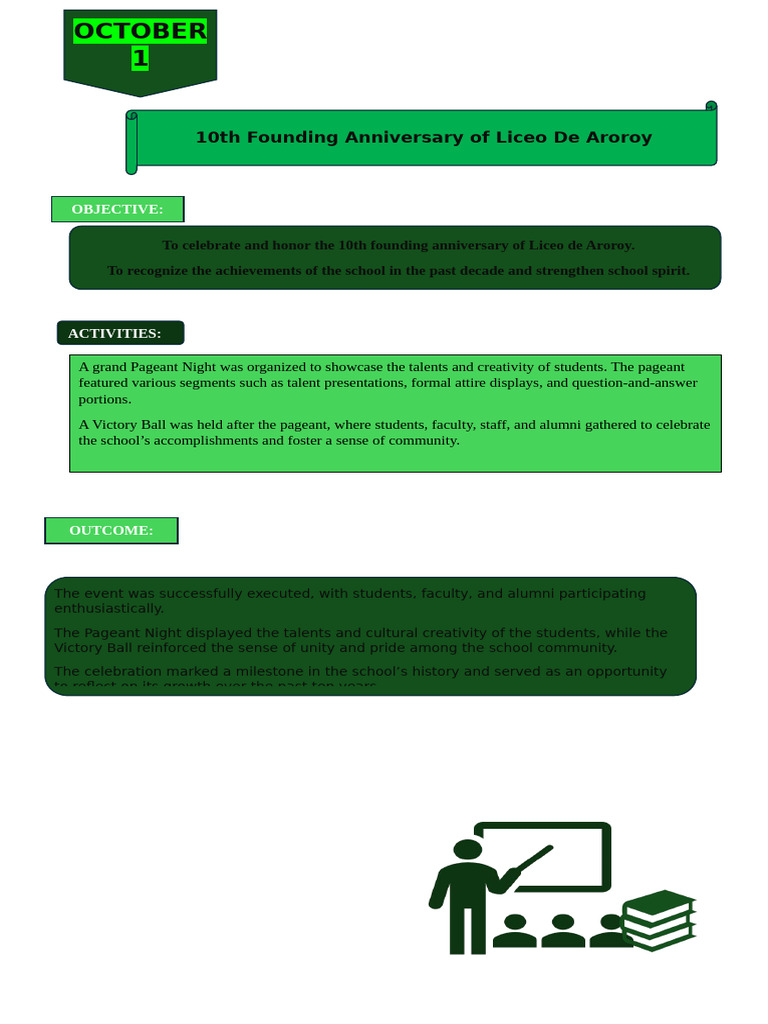 Accomplishment Report For October | PDF