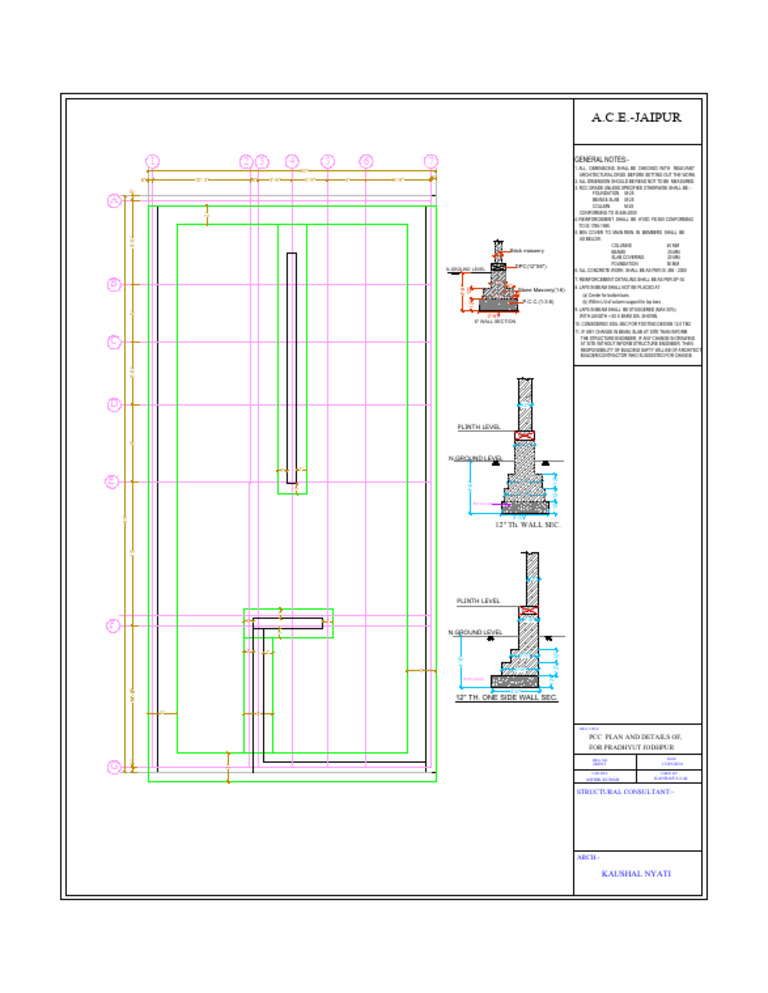 Structural PCC Plan and Details | PDF | Foundation (Engineering) | Masonry