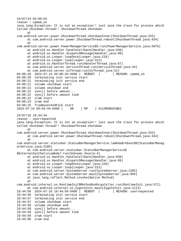 power_off_reset_reason_backup | PDF | Java (Programming Language) | Oracle Corporation