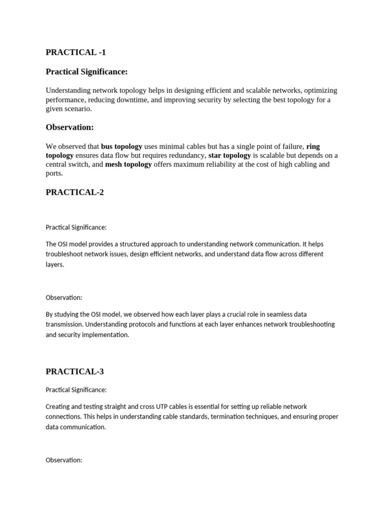 CN PRACTICAL SIGNIFICANCE (1) | PDF | Computer Network | Ip Address