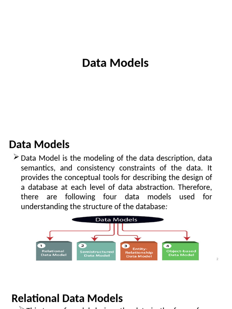 4.Data Models | PDF | Relational Model | Relational Database