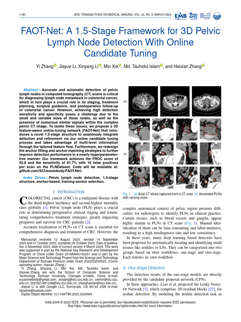 FAOT-Net A 1.5-Stage Framework For 3D Pelvic Lymph Node Detection With ...