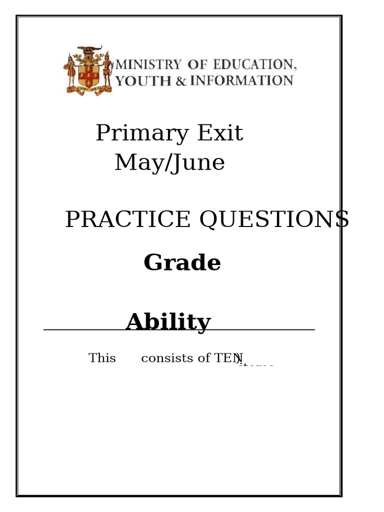 Ability Test Practice Items June 23 20) | PDF