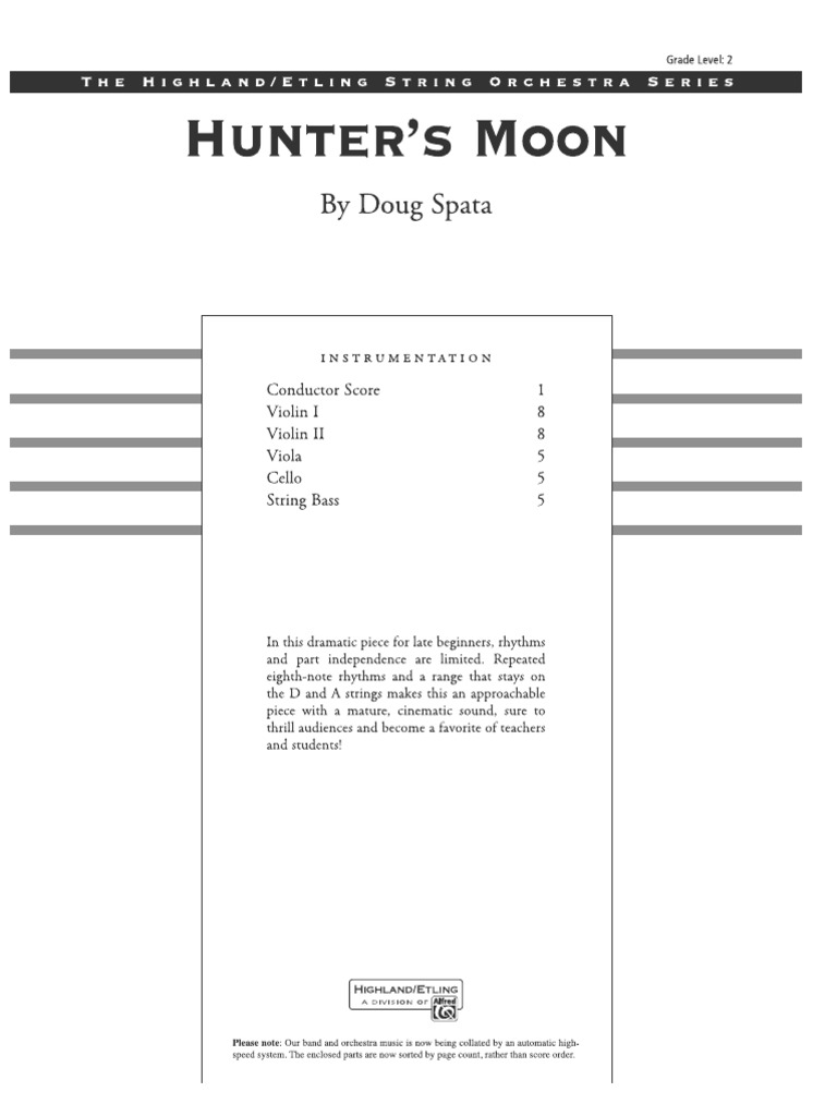 Hunter's Moon - Score | PDF