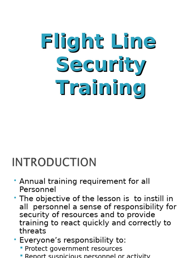 Flight Line Security Training | PDF | National Security