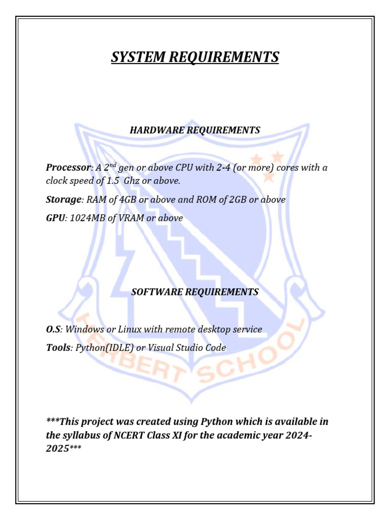 System Requirements | PDF