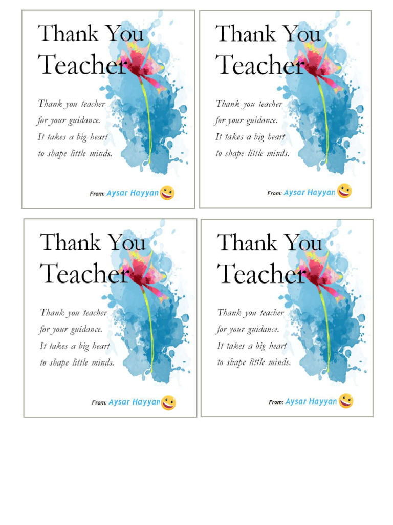 Teacher appreciation flyer Print | PDF