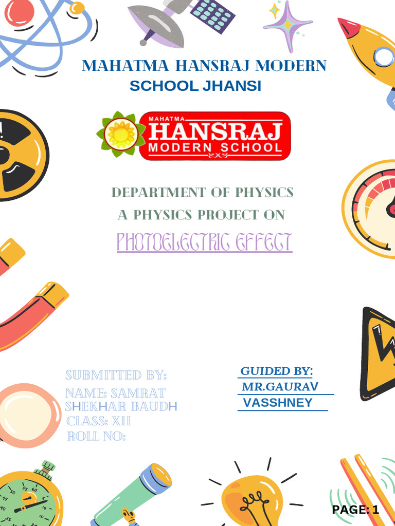 Project On Photoelectric Effect Class 12 | PDF | Photoelectric Effect ...