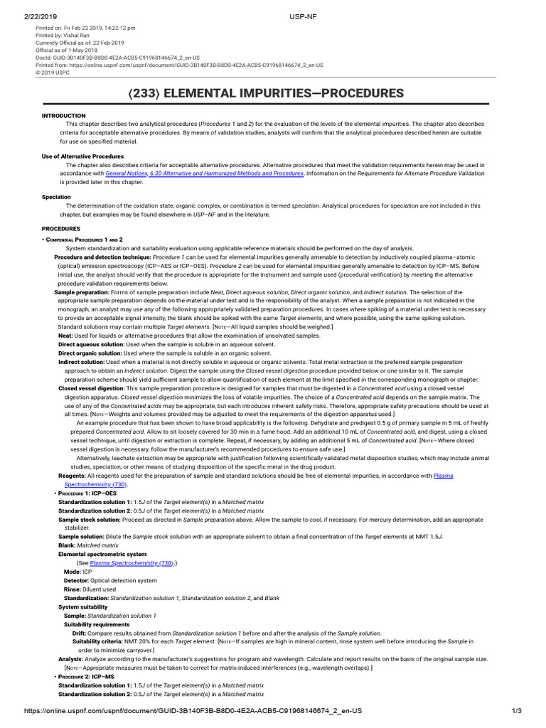 233-Elemental Imp. procedures | PDF | Accuracy And Precision | Sampling ...