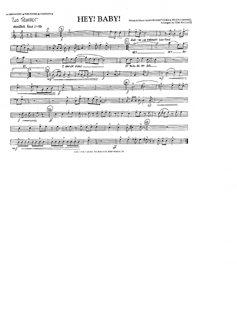 Hey Baby - Trumpet 2 | PDF