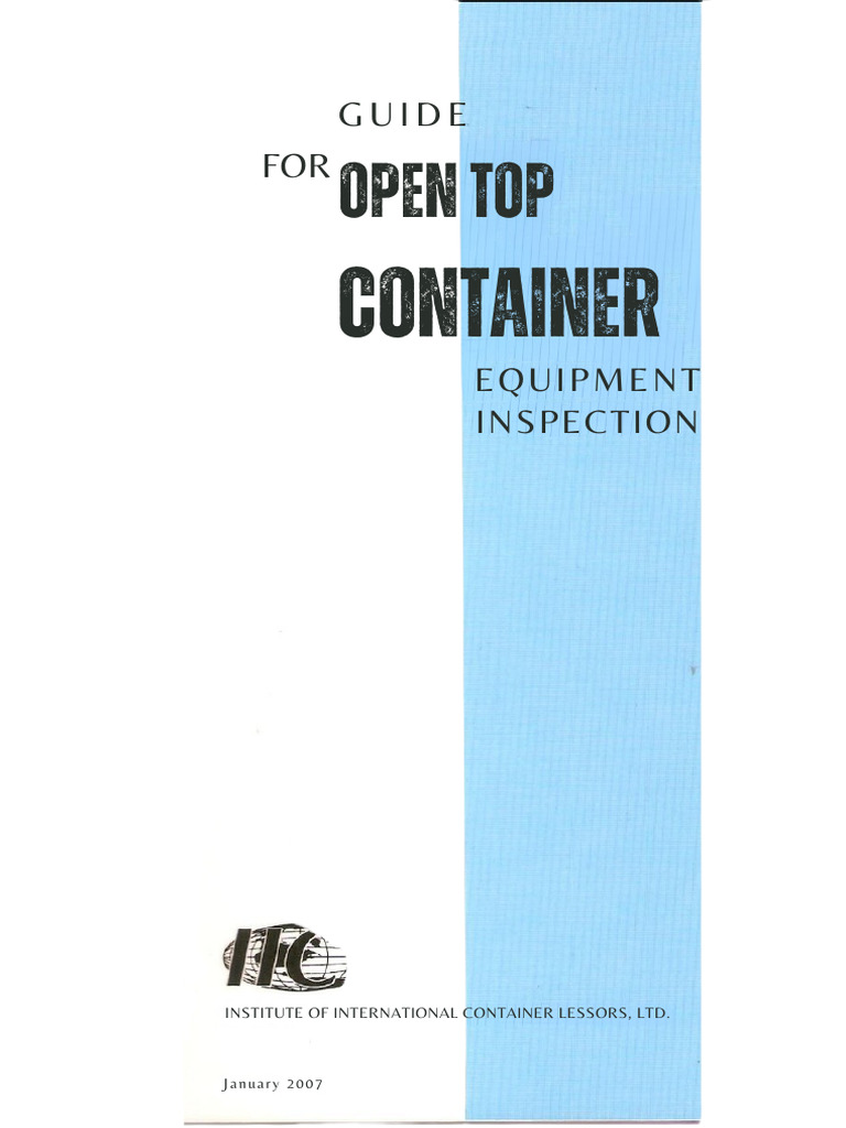 Guide For Open Top Container Equipment Inspection - 1 | PDF