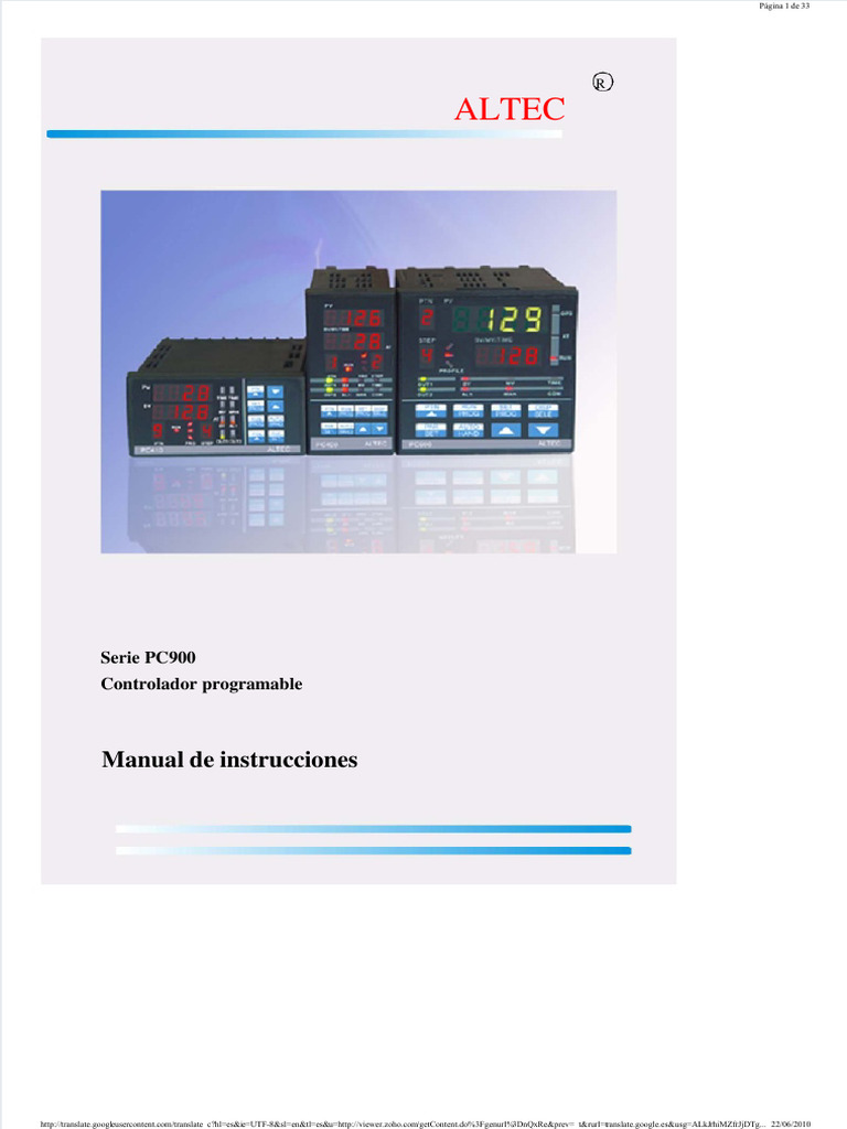 Manual del Controlador PC900 Altec | PDF | Ingenieria Eléctrica ...