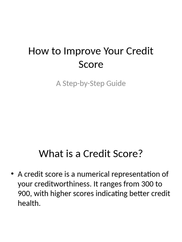Improve Credit Score | PDF