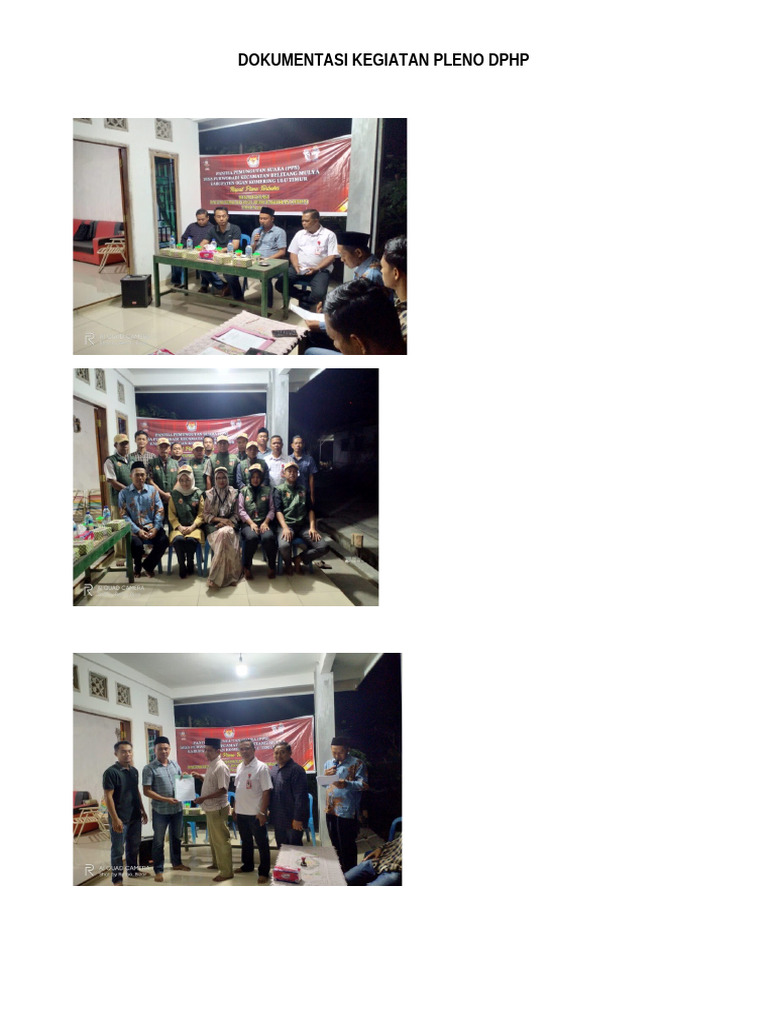 DOKUMENTASI KEGIATAN PLENO DPHP | PDF