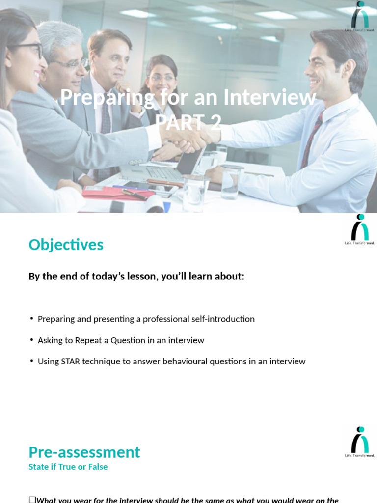 Interview Preparation Techniques and Tips | PDF | Interview | Corporate ...