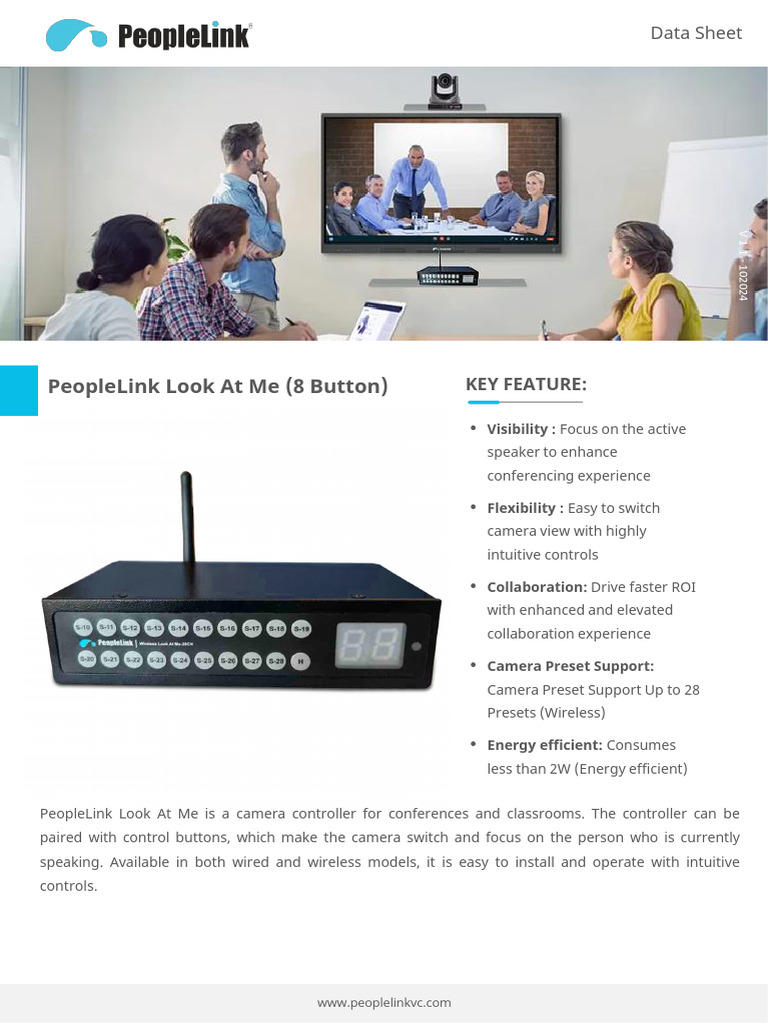 PeopleLink Look At Me Camera Controller | PDF | Electronics ...