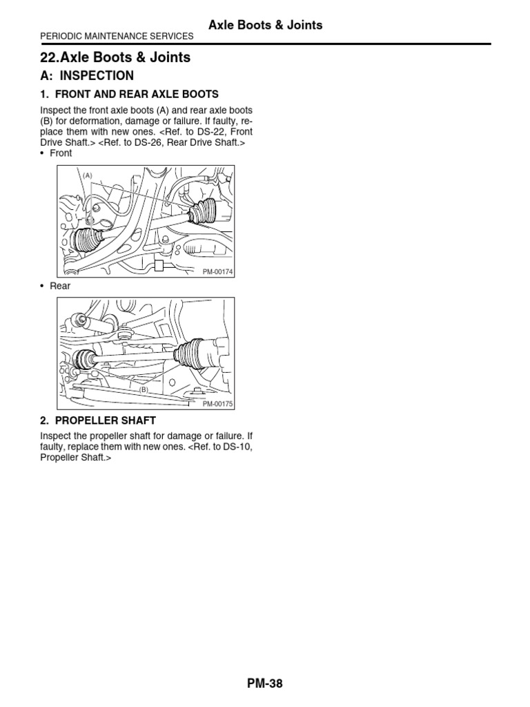 21 - Axle Boots & Joints Inspection | PDF