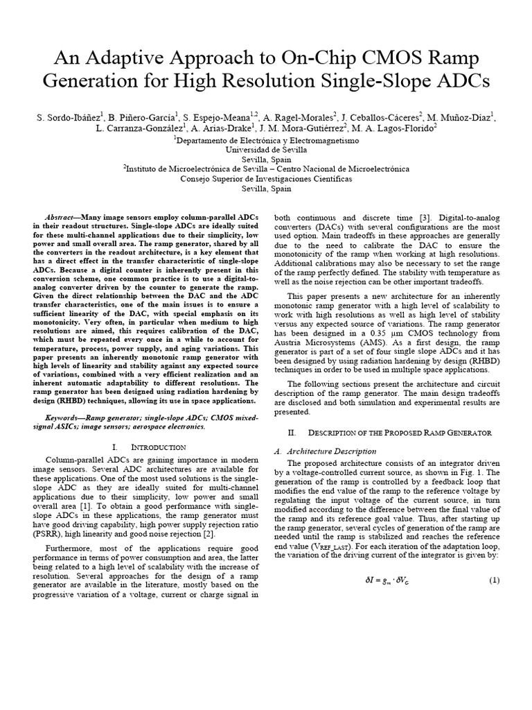 Ramp Generation For High Resolution Single-Slope ADCs | PDF | Analog To ...