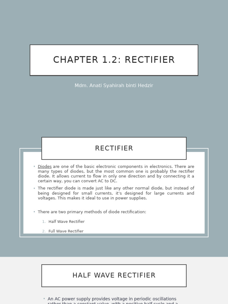 Chapter 1.2 Rectifier | PDF | Rectifier | Diode
