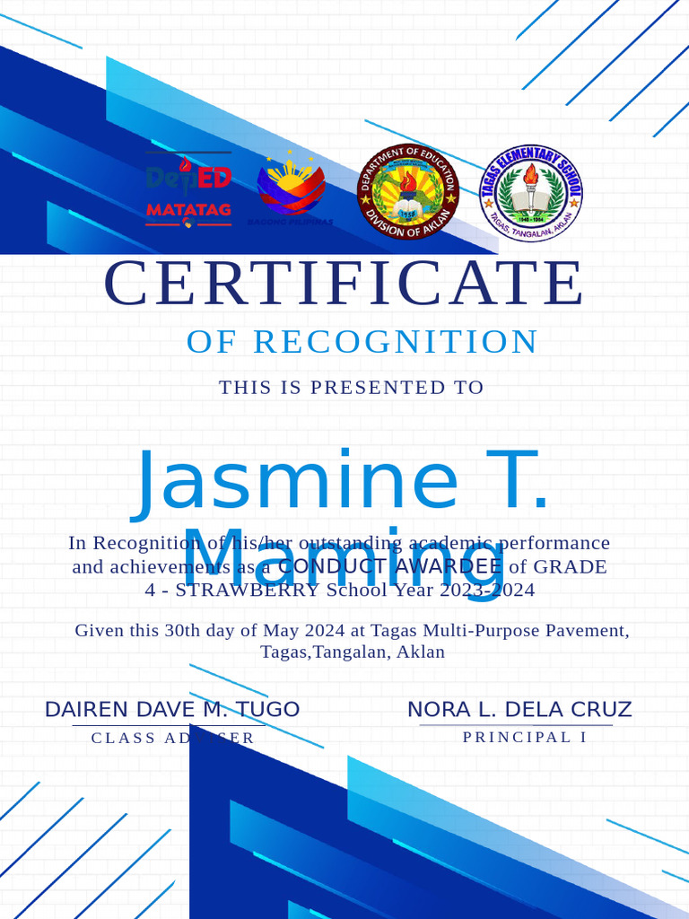 Gold Wave Design Certificate of Recognition | PDF
