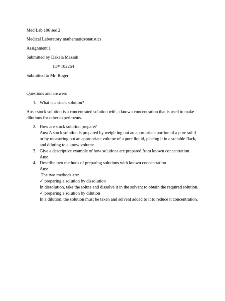 106 Dakala Massah Assignment | PDF