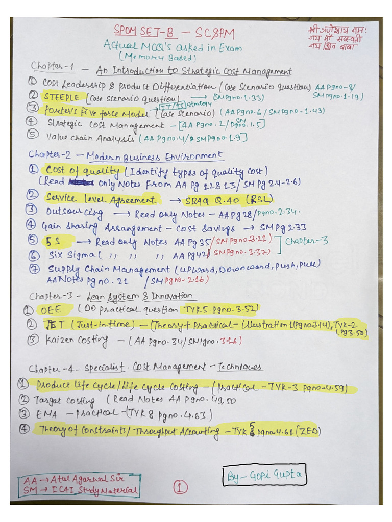 Spom Set - B by Gopi Gupta | PDF