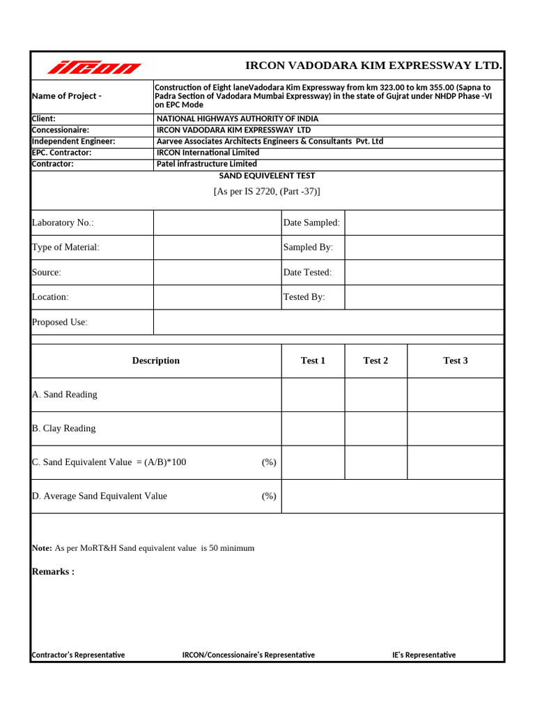 Sand Equivalent | PDF