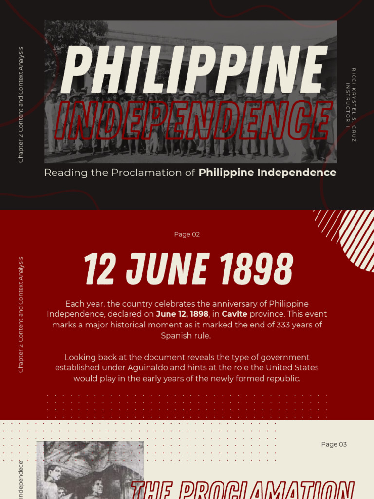 Lesson 3 Proclamation of The Philippine Independence | PDF ...