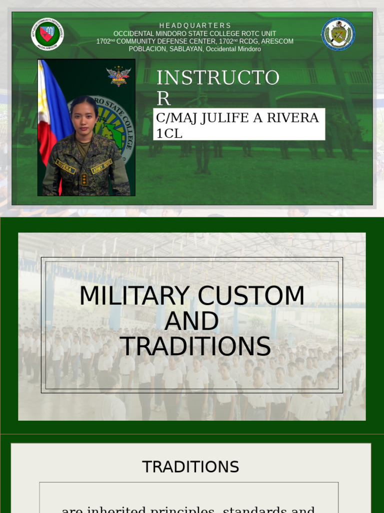 Military Customs and Traditions Guide | PDF