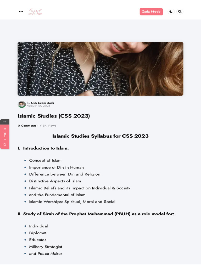 Islamic Studies (CSS 2023) - CSS Exam Desk | PDF | Quran | Islam