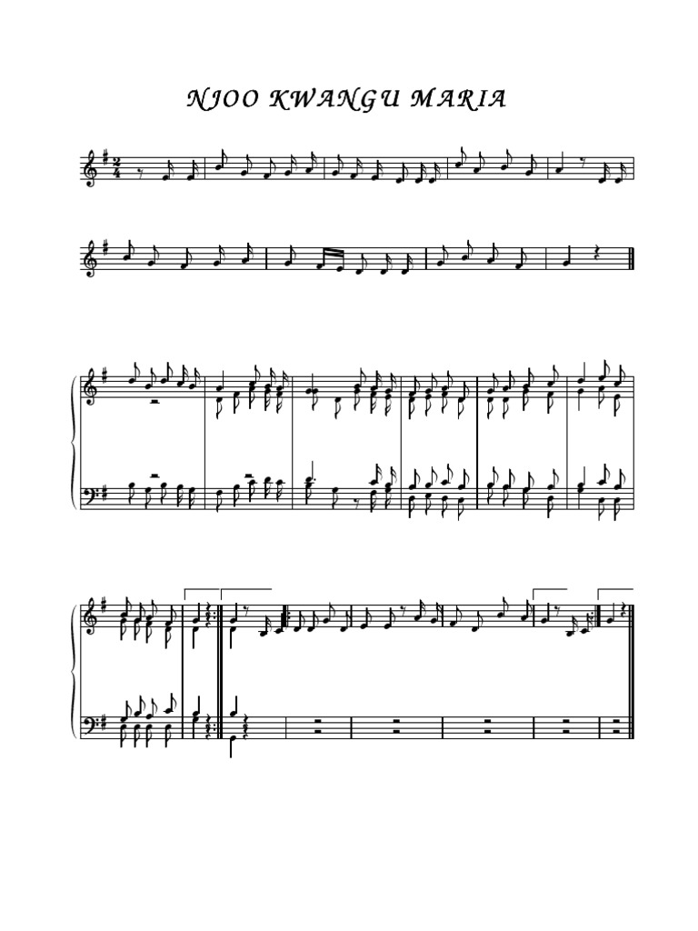Njoo Kwangu | PDF